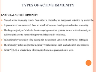 Immunity different types and it's details | PPT