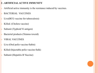 Immunity different types and it's details | PPT
