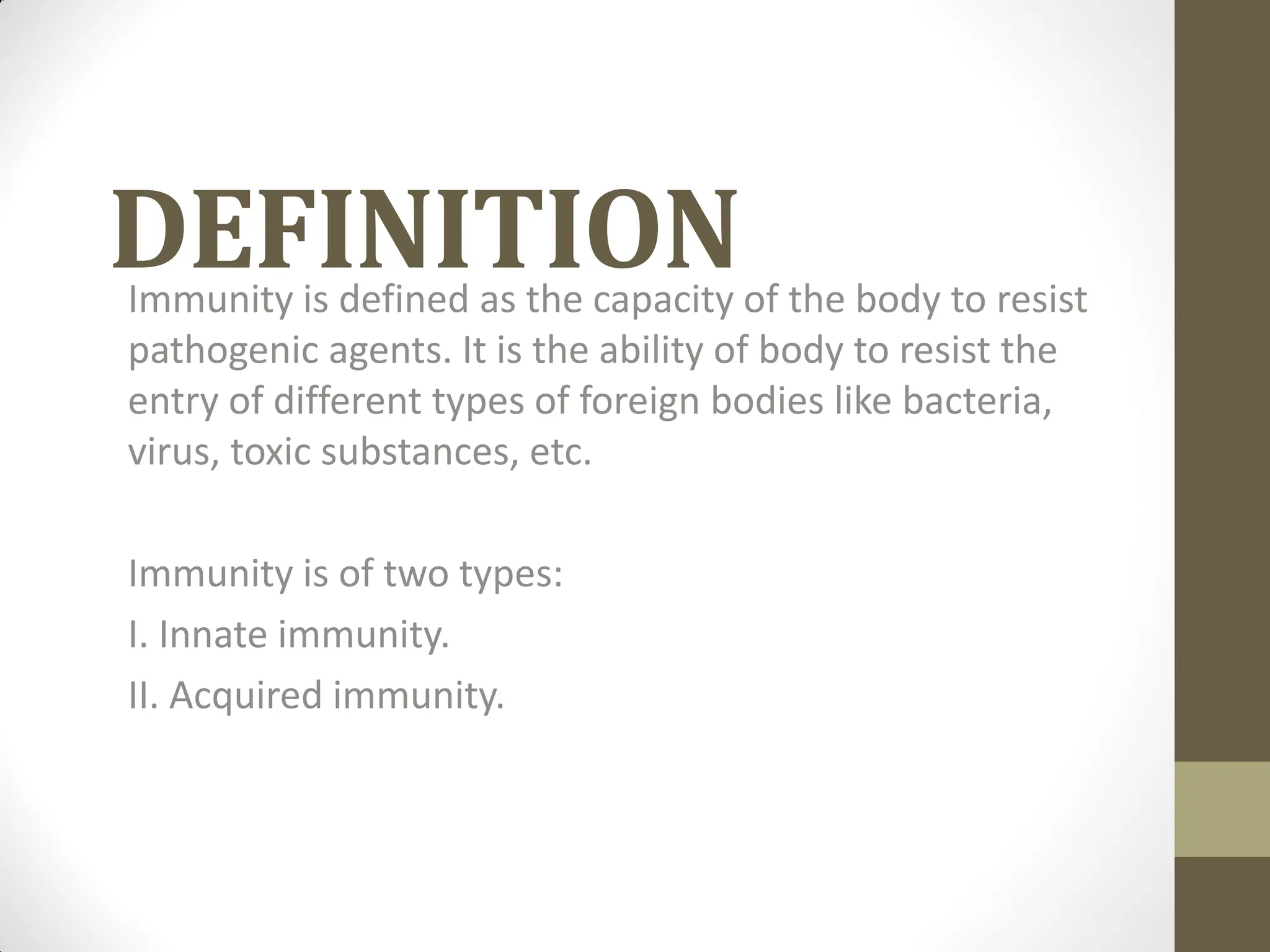 First year mbbs physiology - immunity, classification types and ...