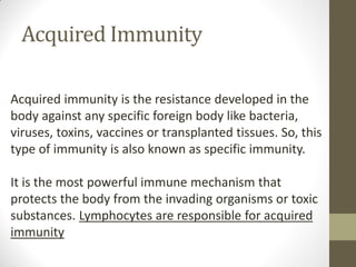First year mbbs physiology - immunity, classification types and ...