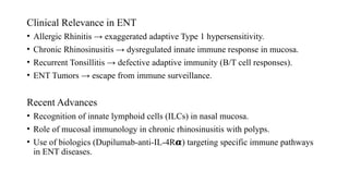 Immunity, Immunology In otorhinolaryngology.pptx