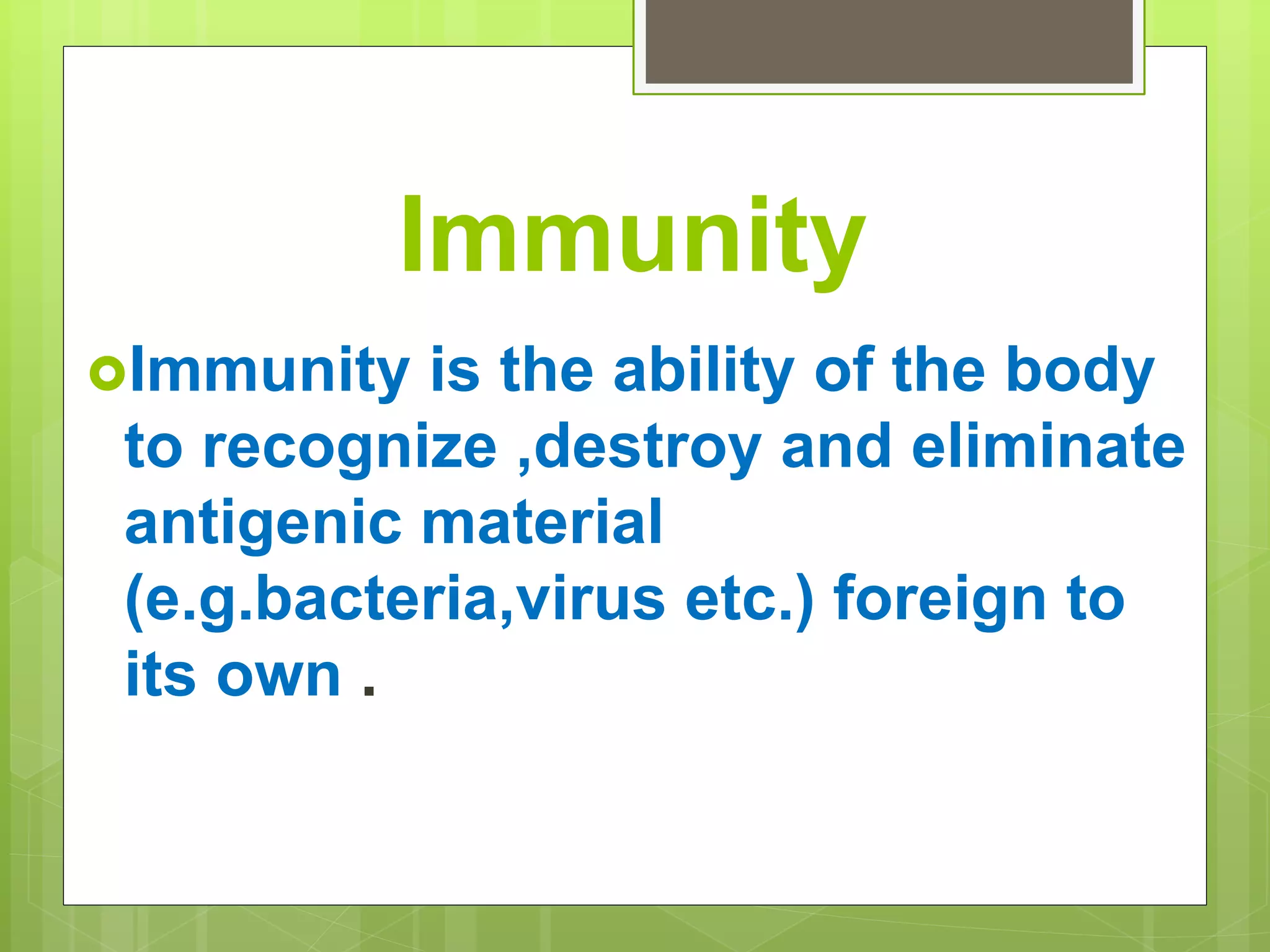 Immunity lecture ppt | PPTX