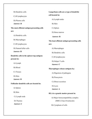 Human Immunity MCQs: Immune System Quiz Questions & Answers. Human ...
