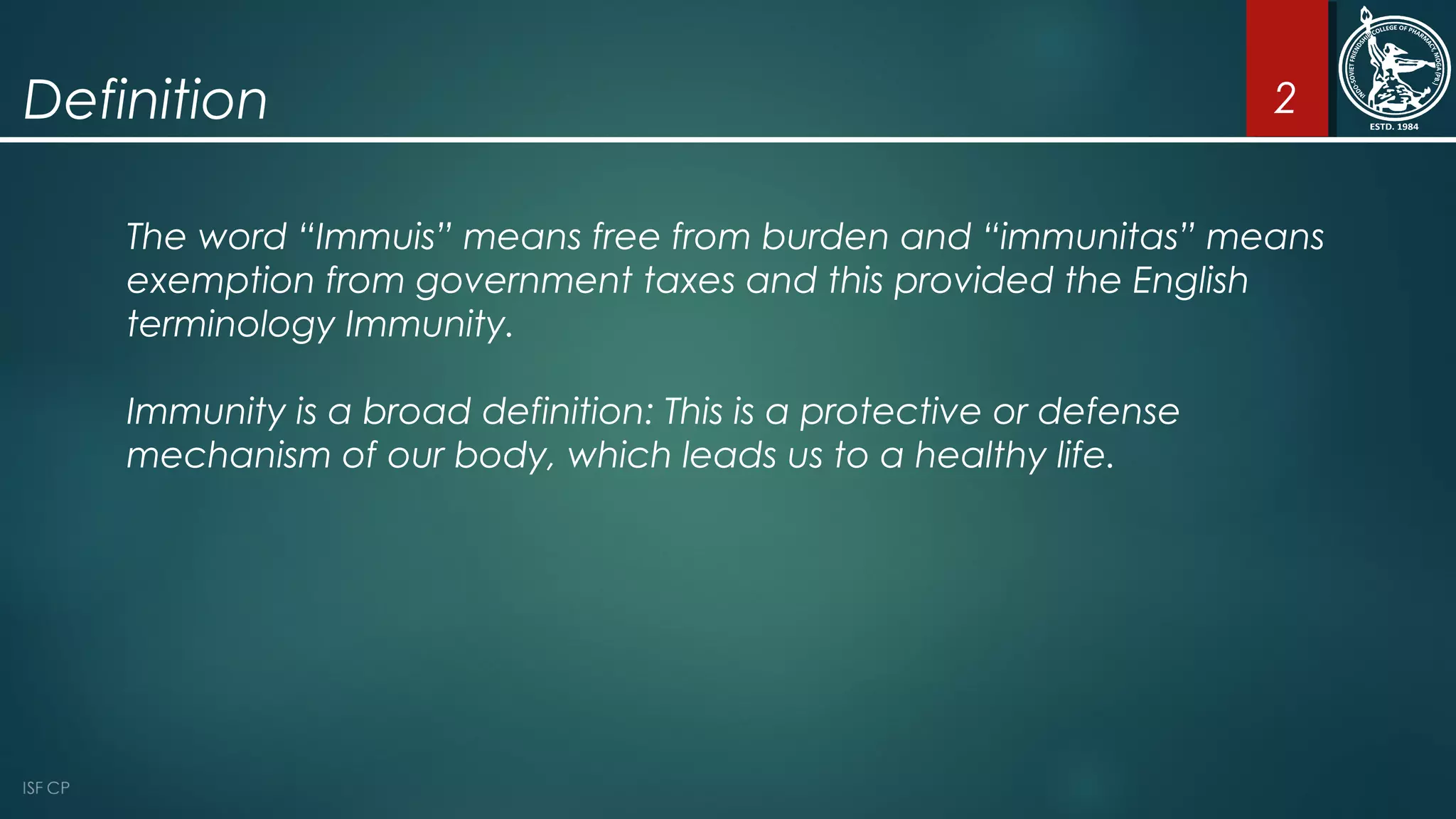 Introduction To Immunity and Immunological Products | PPT