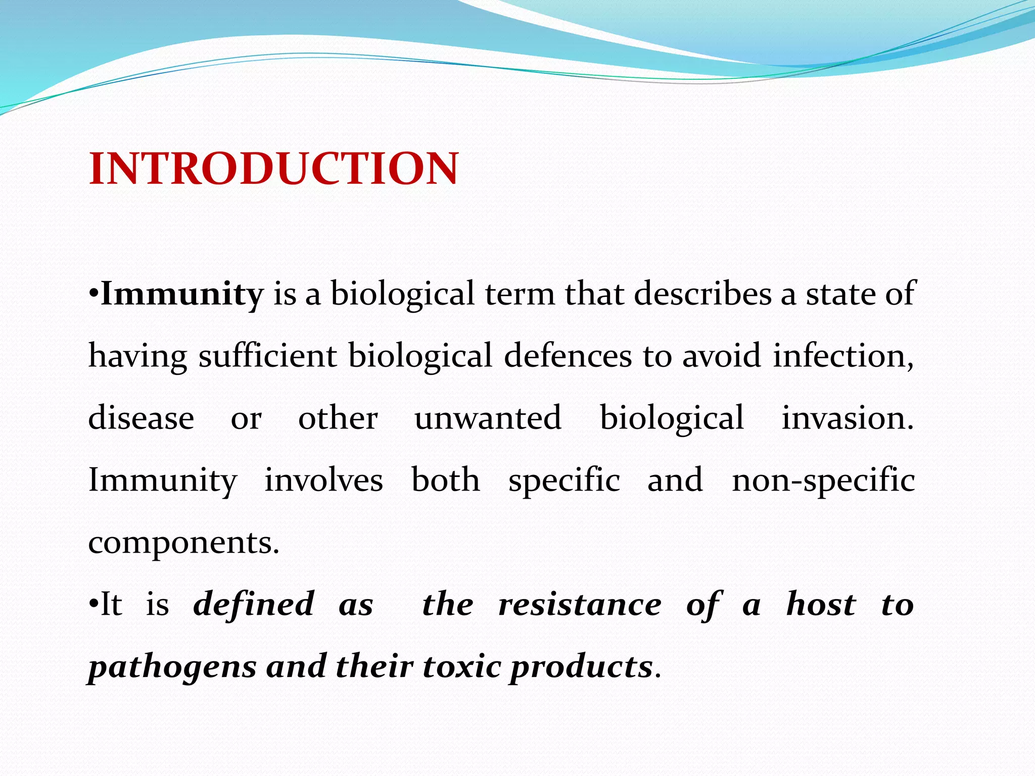 IMMUNITY : the basic concepts | PPTX