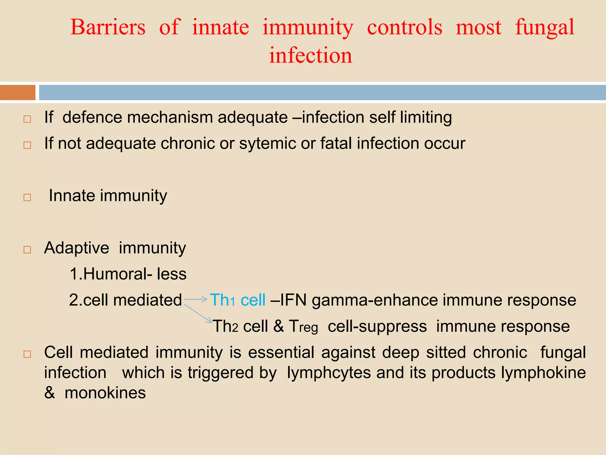 Immunity to fungal infection | PPTX