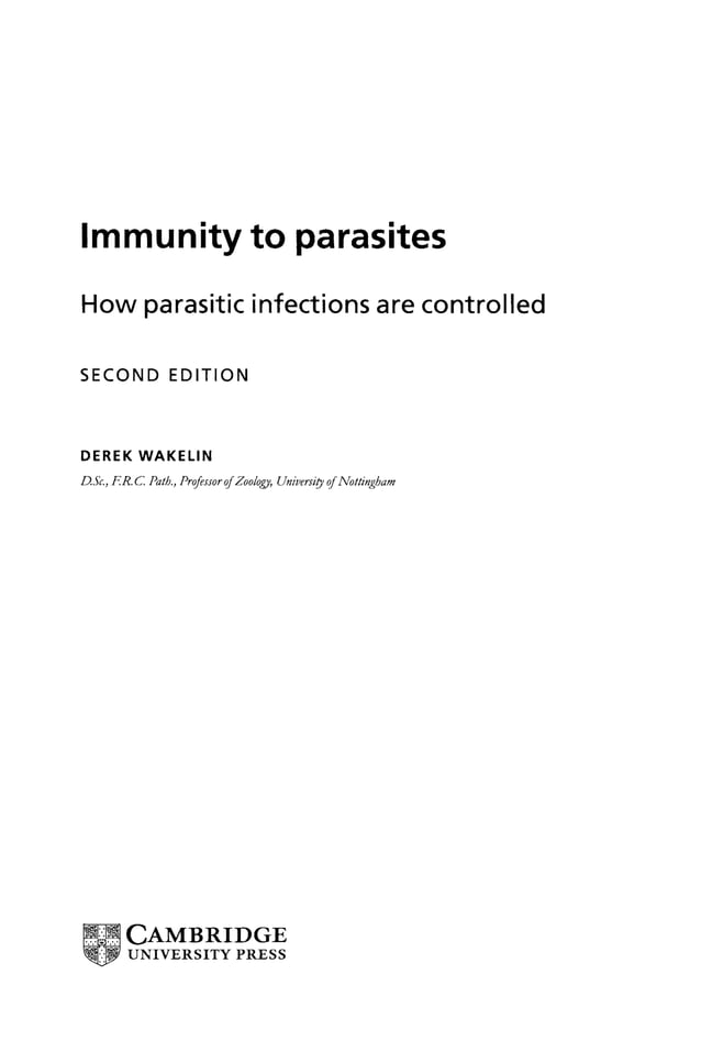 Immunity to parasites | PDF