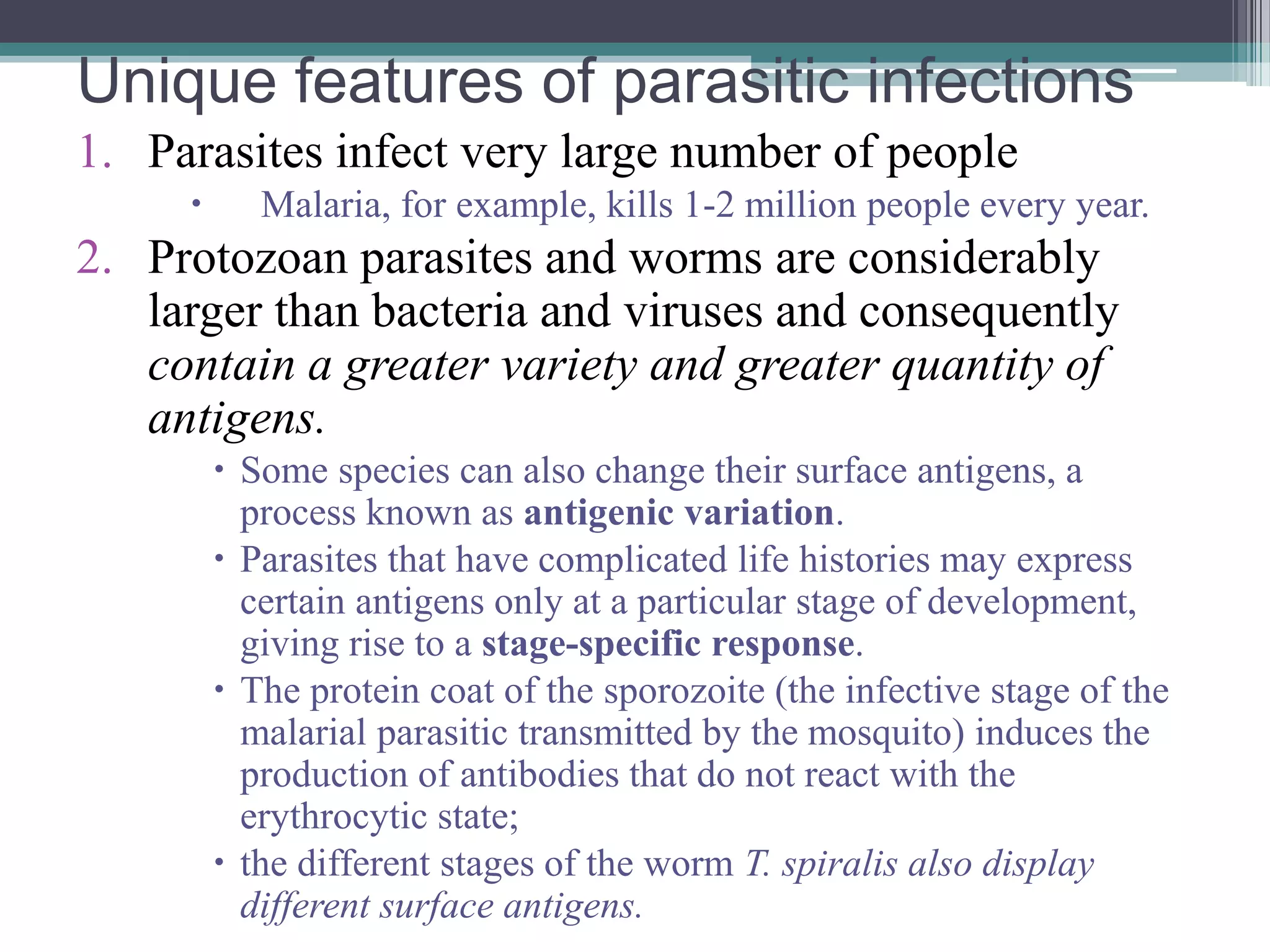 Immunity to parasitic infections | PPT