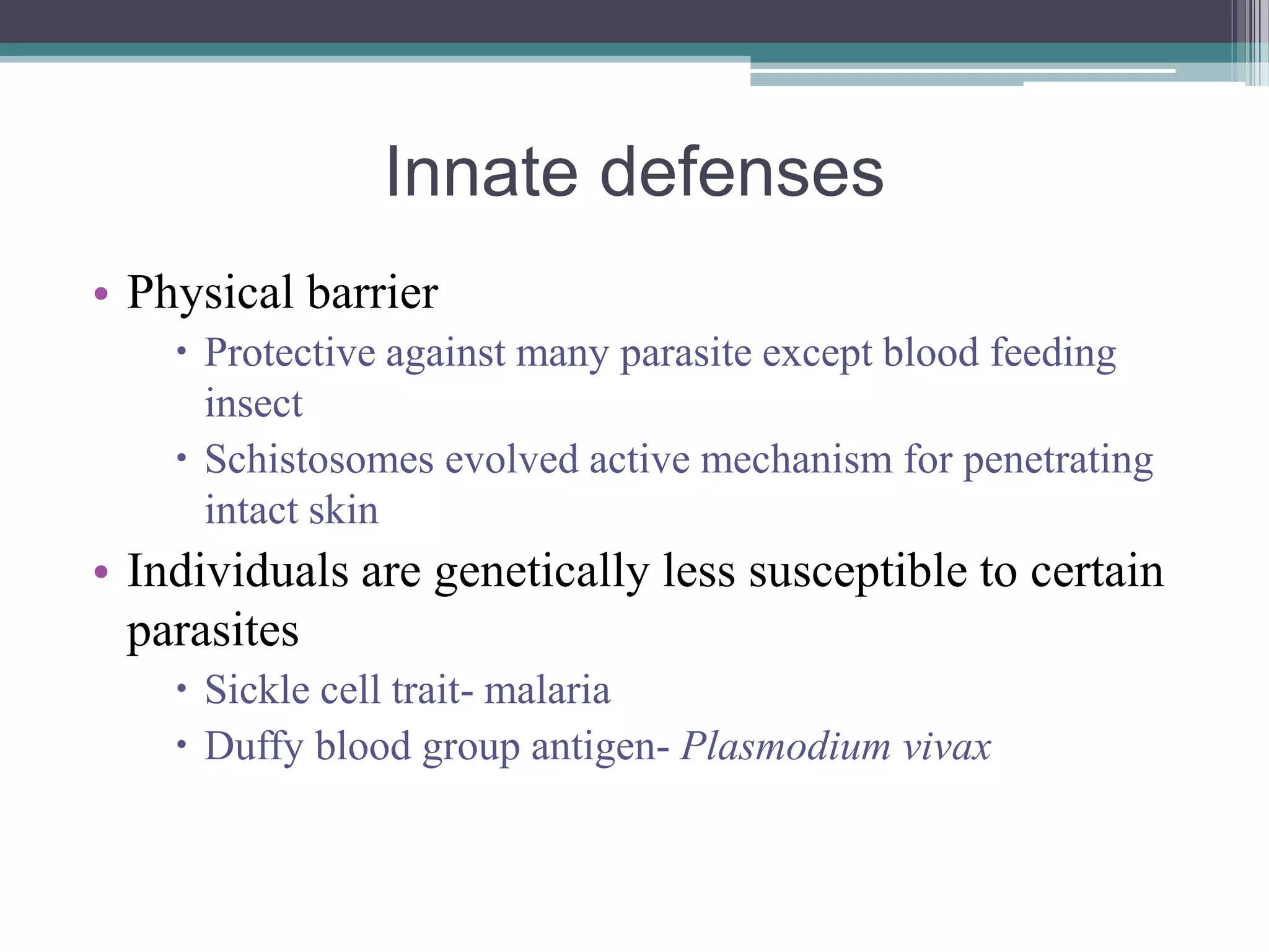 Immunity to parasitic infections | PPT