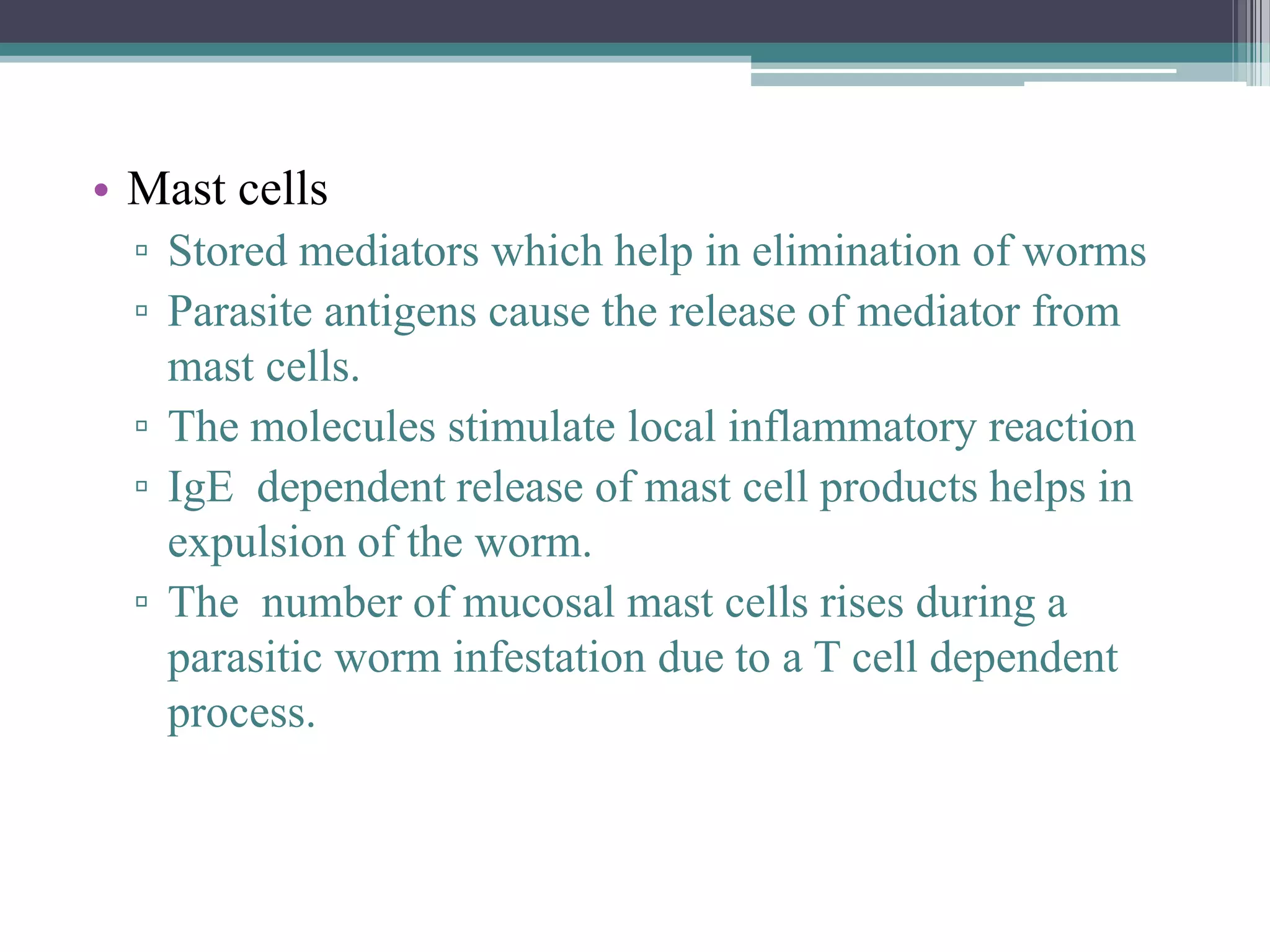 Immunity to parasitic infections | PPT