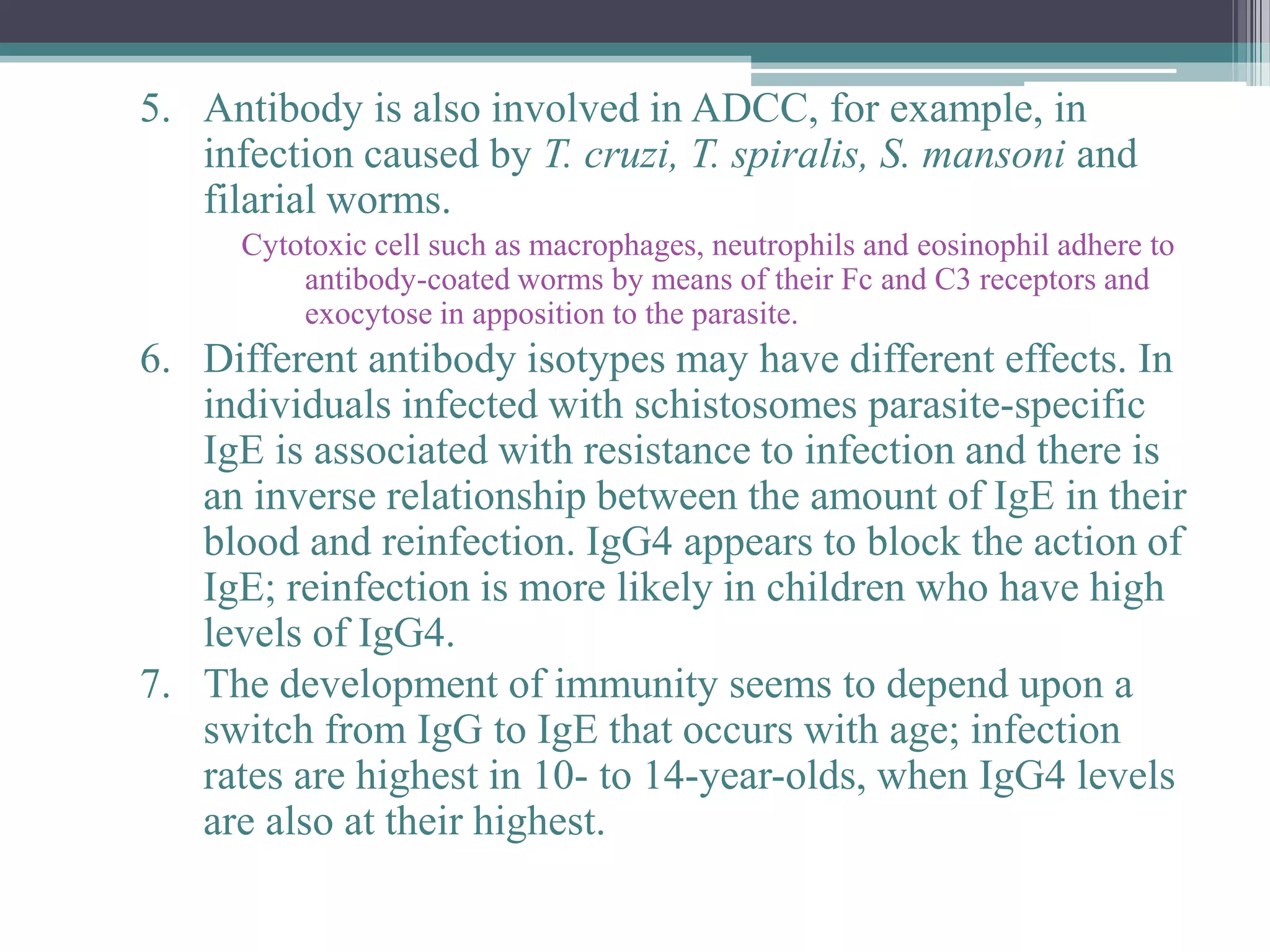 Immunity to parasitic infections | PPT