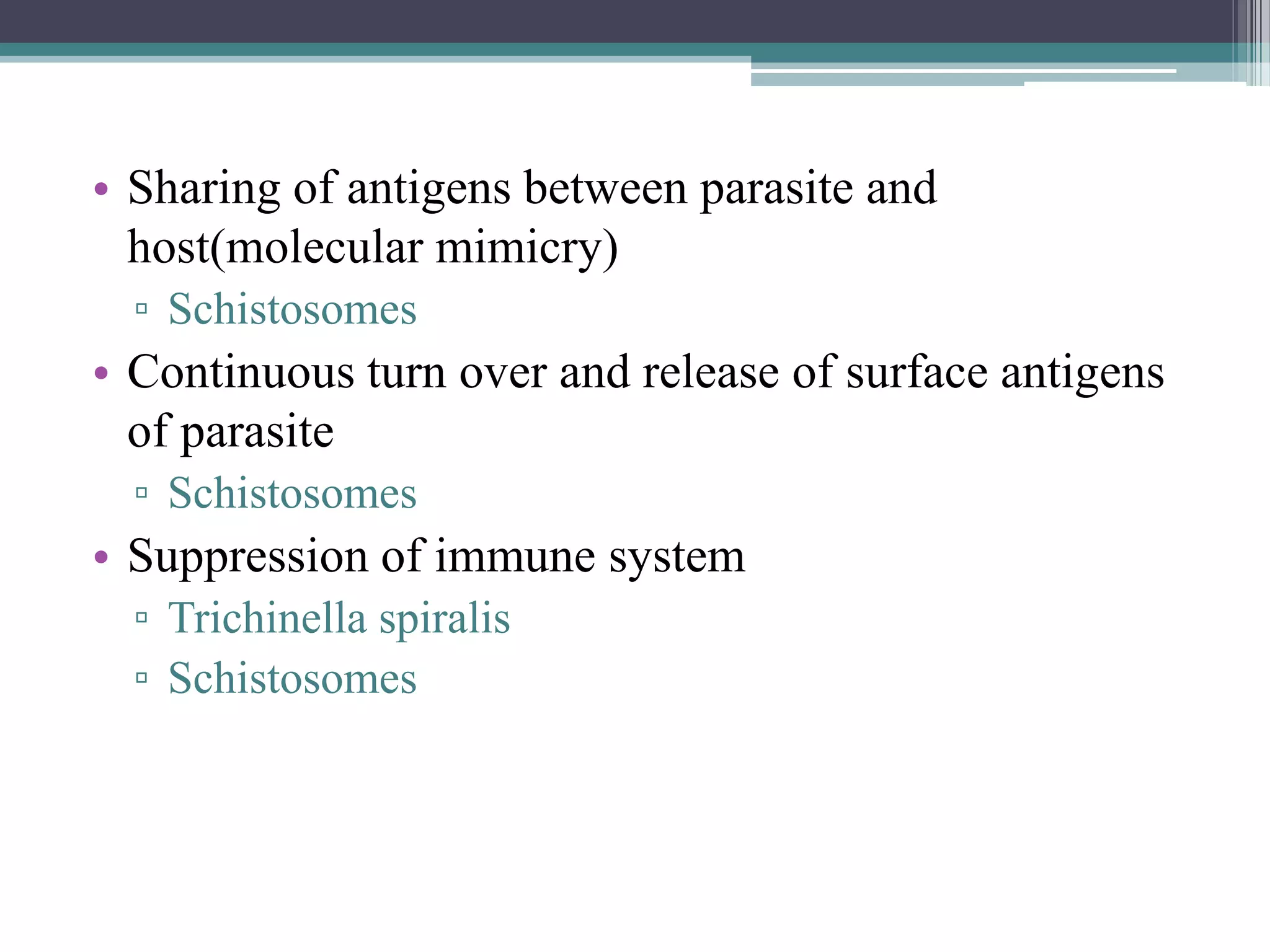 Immunity to parasitic infections | PPT