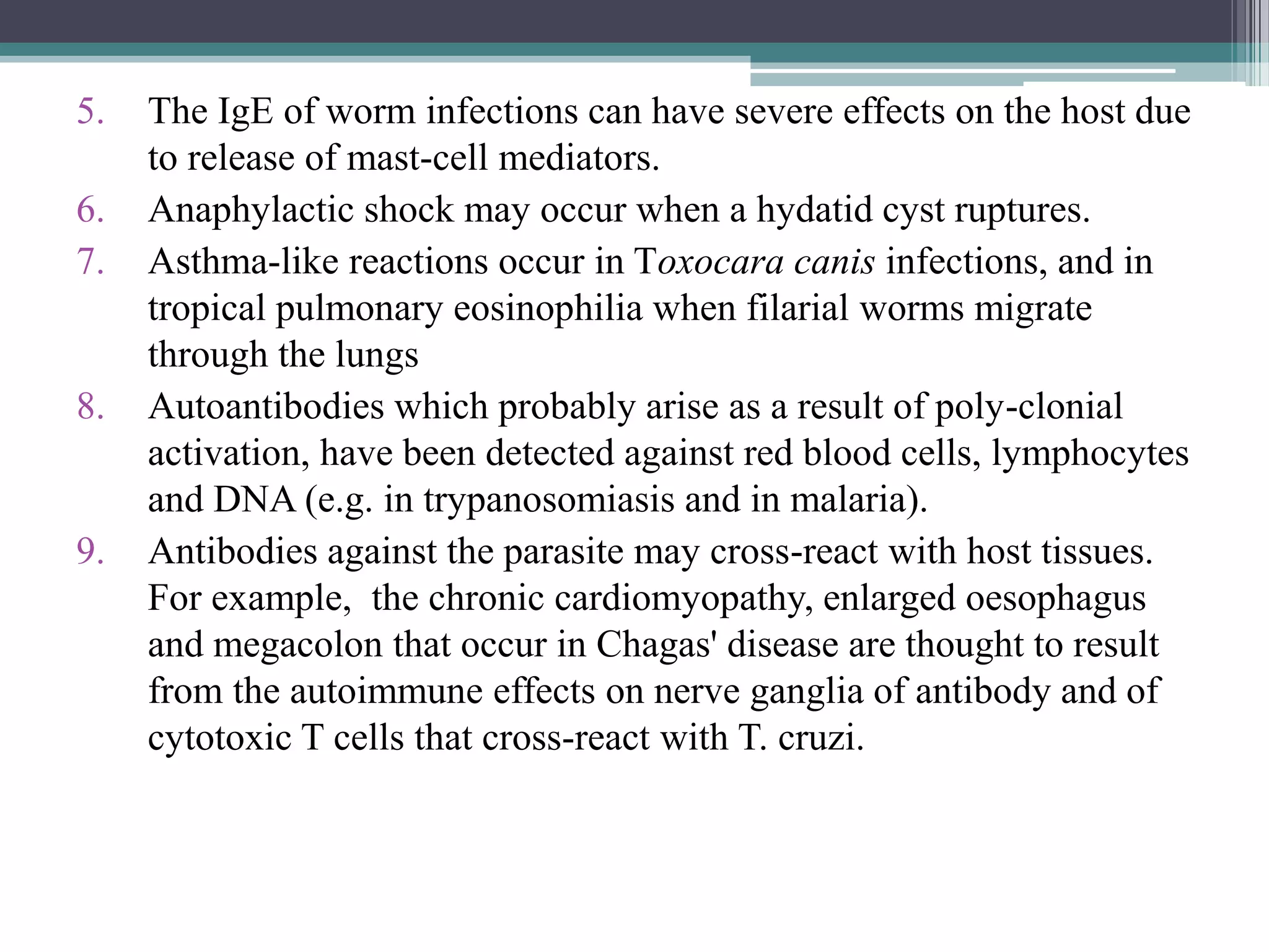 Immunity to parasitic infections | PPT