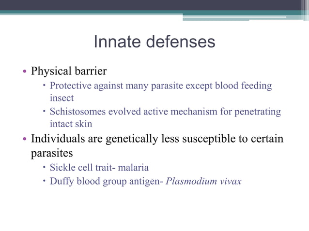 Immunity to parasitic infections | PPT | Infectious Diseases | Diseases ...