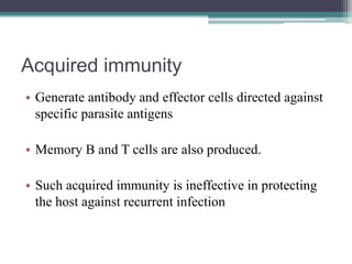 Immunity to parasitic infections | PPT