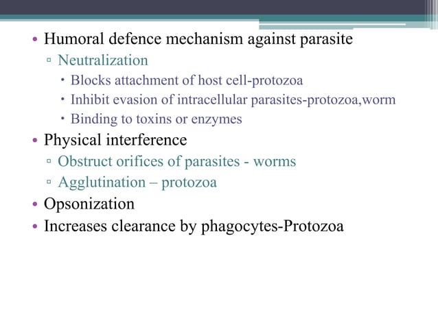 Immunity to parasitic infections | PPT | Infectious Diseases | Diseases ...