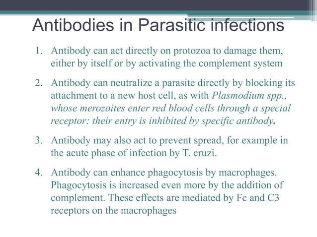 Immunity to parasitic infections | PPT | Infectious Diseases | Diseases ...