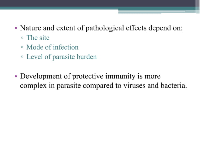 Immunity to parasitic infections | PPT | Infectious Diseases | Diseases ...