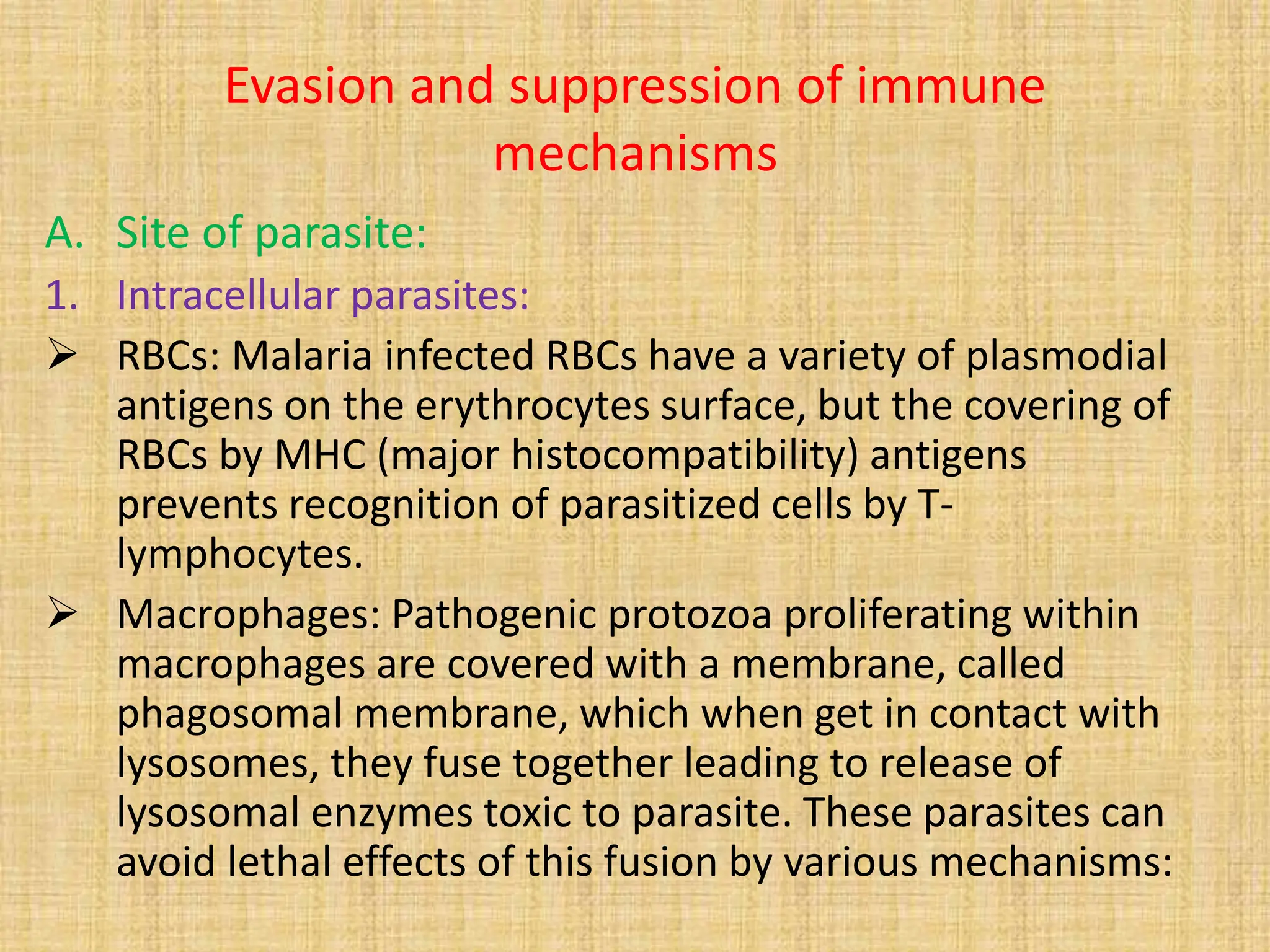 Immunity to Veterinary parasitic infections power point presentation | PPTX