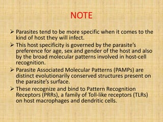 Immunity to Veterinary parasitic infections power point presentation | PPTX
