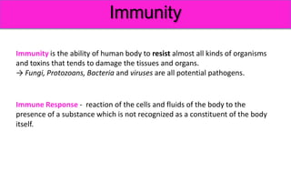 Immunity. Basic princeples of humoral and cellular immune response. | PPTX
