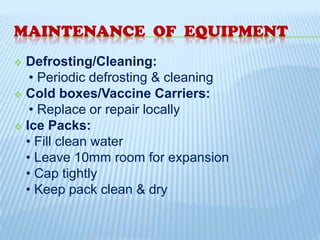 Immunization and Cold Chain | PPTX