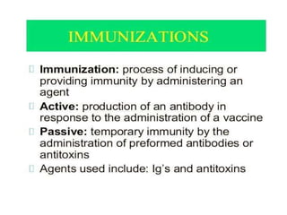 Immunization, types of vaccines and National immunization Schedule | PPTX