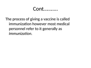 IMMUNIZATION in children updated information | PPTX