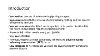 Immunization and AEFI | PPTX