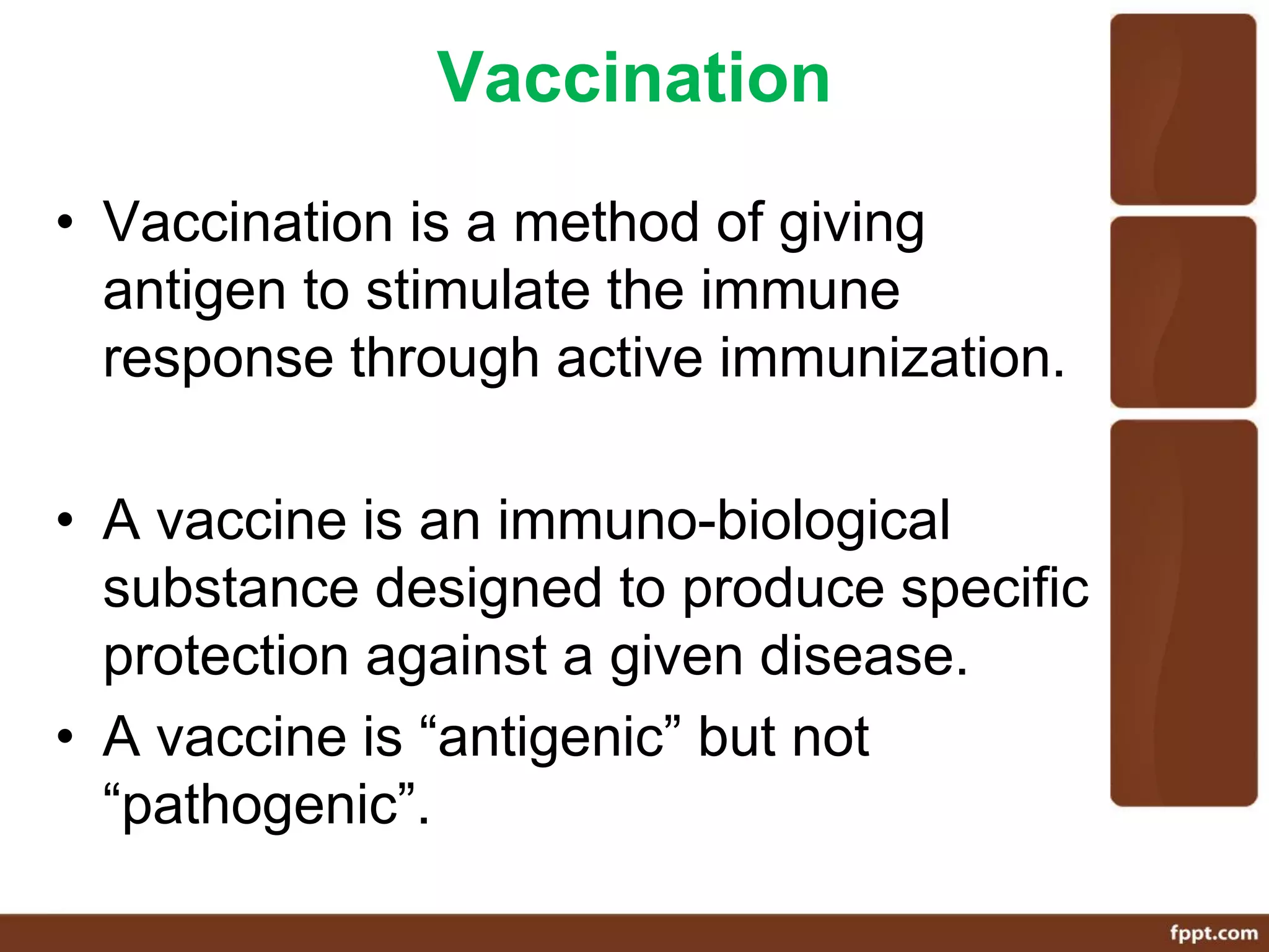 Immunization for various diseases | PDF