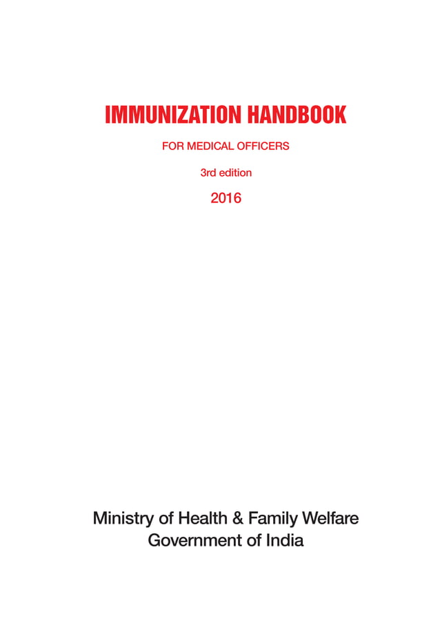 Immunization handbook for medical officers 2016_NHM | PDF | Medical Health