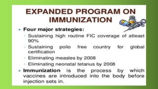 IMMUNIZATION PROGRAM IN THE PHILIPPINES - | PPTX