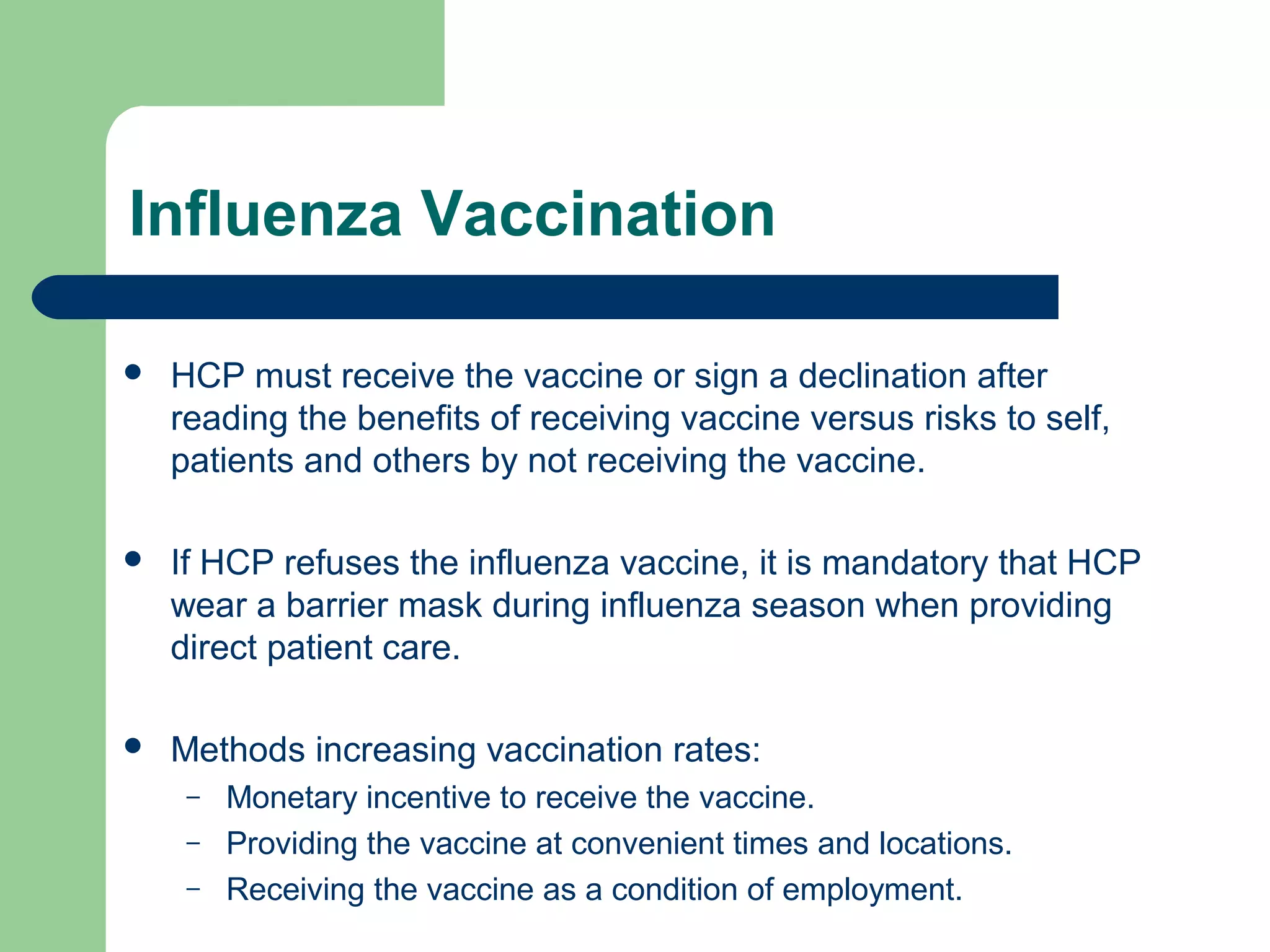 Immunization of Healthcare Professionals | PPT