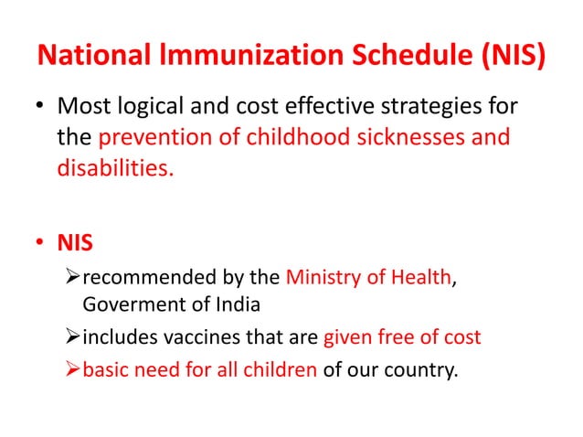 Immunization programme | PPTX | Infectious Diseases | Diseases and ...