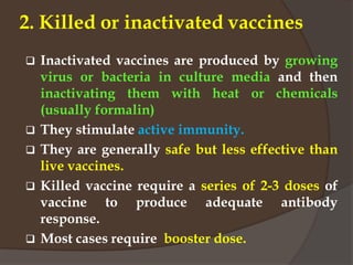 Immunizing agents vaccines, immunoglobulines and antisera | PDF