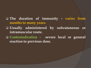 Immunizing agents vaccines, immunoglobulines and antisera | PDF