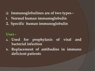 Immunizing agents vaccines, immunoglobulines and antisera | PDF