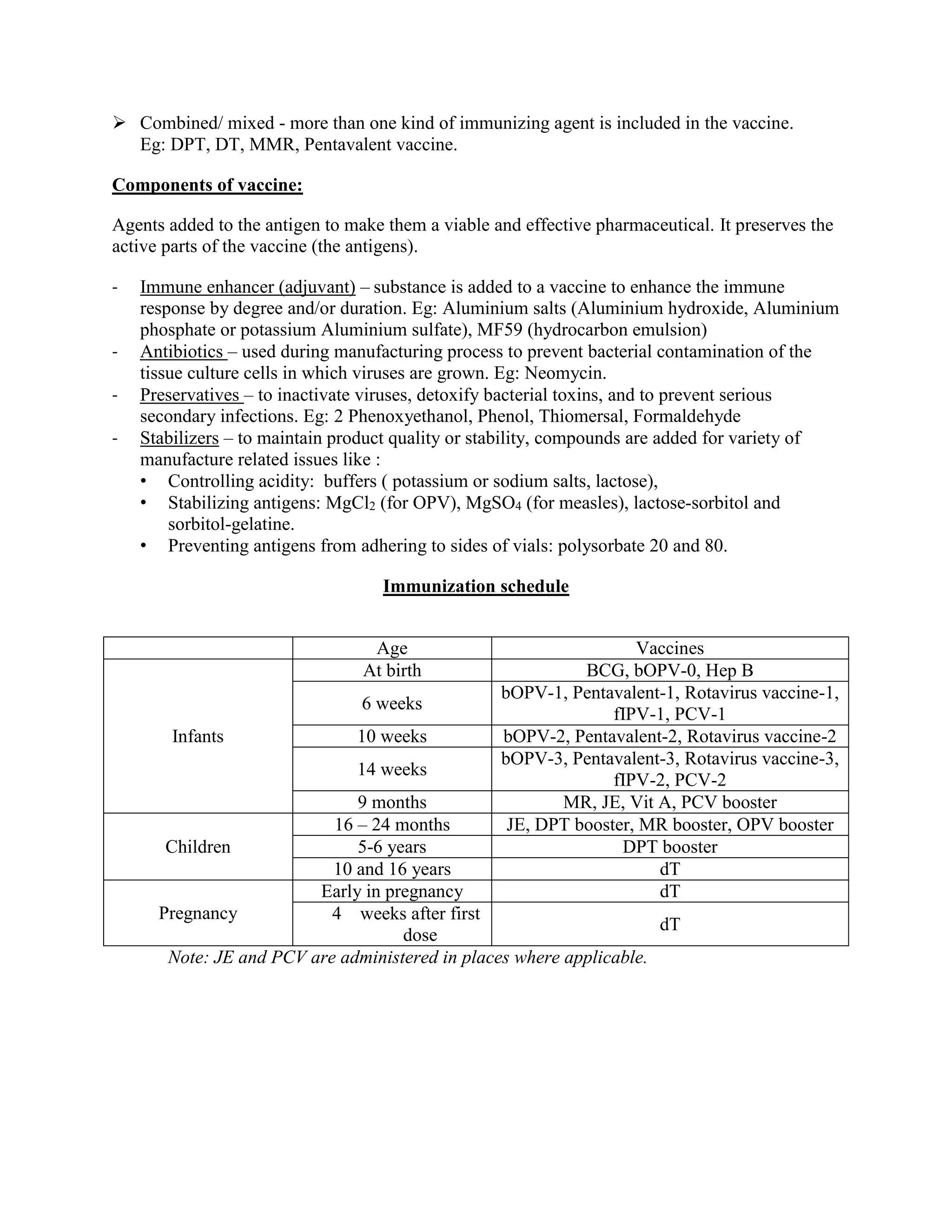 Immunizing agents notes | PDF