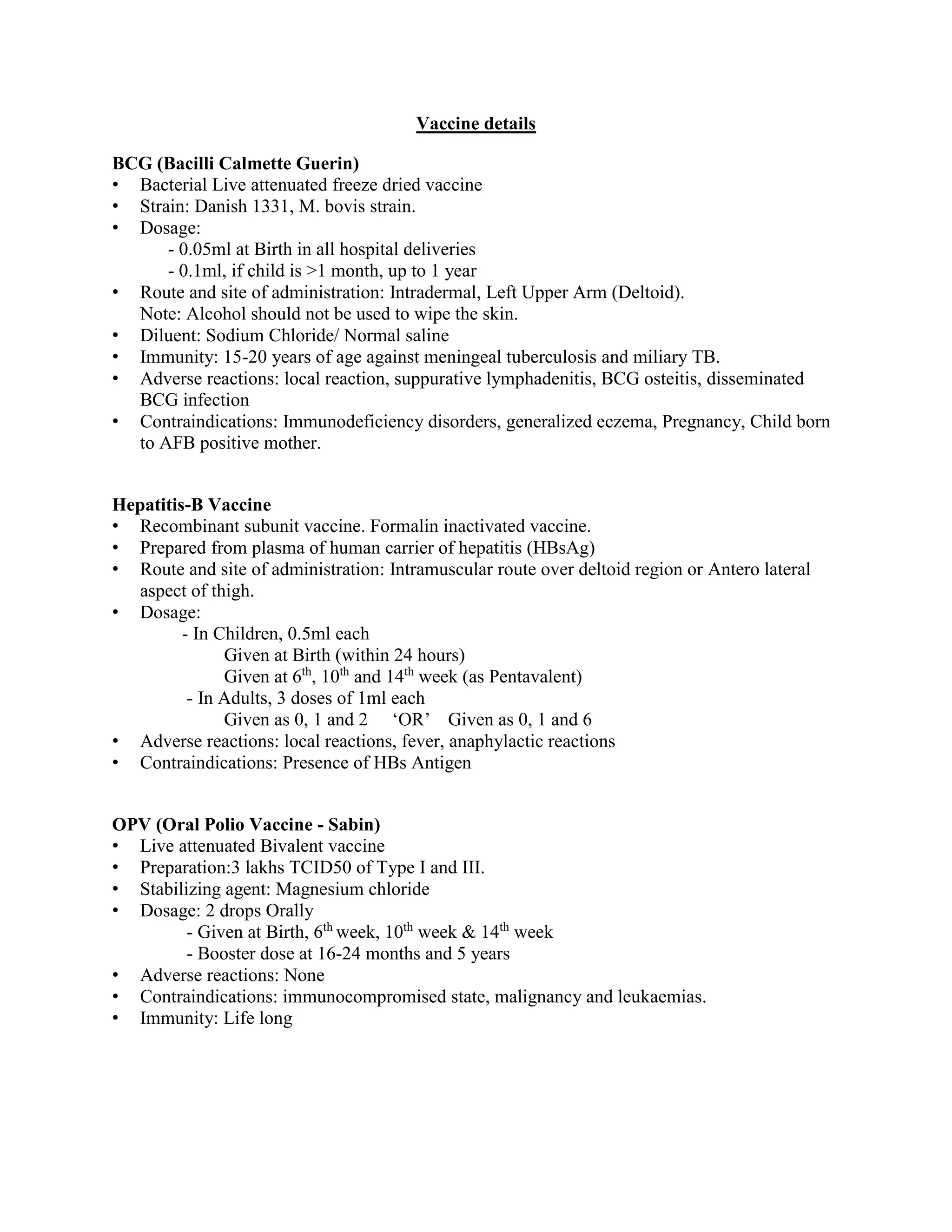 Immunizing agents notes | PDF