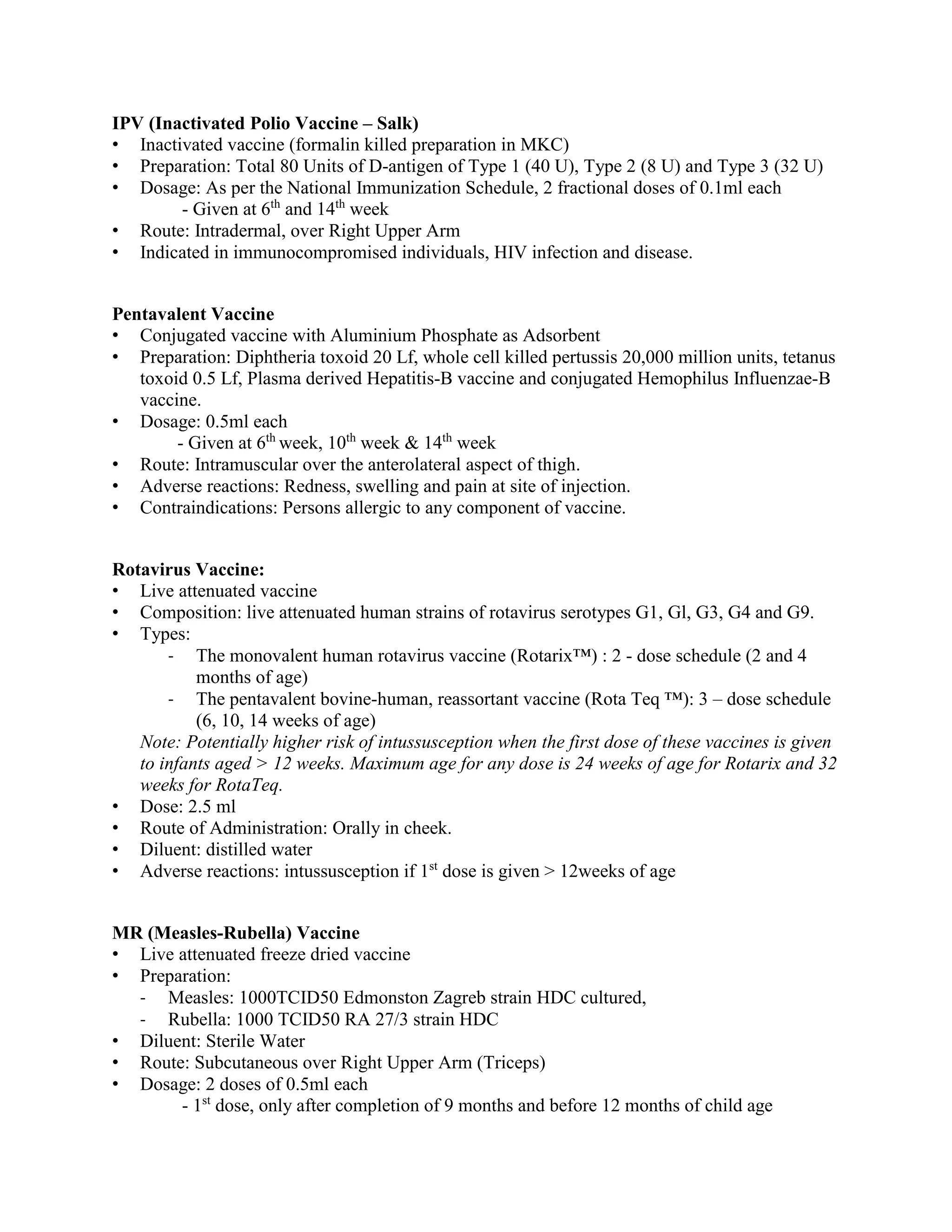 Immunizing agents notes | PDF