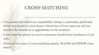 Immuno haematology | PPTX