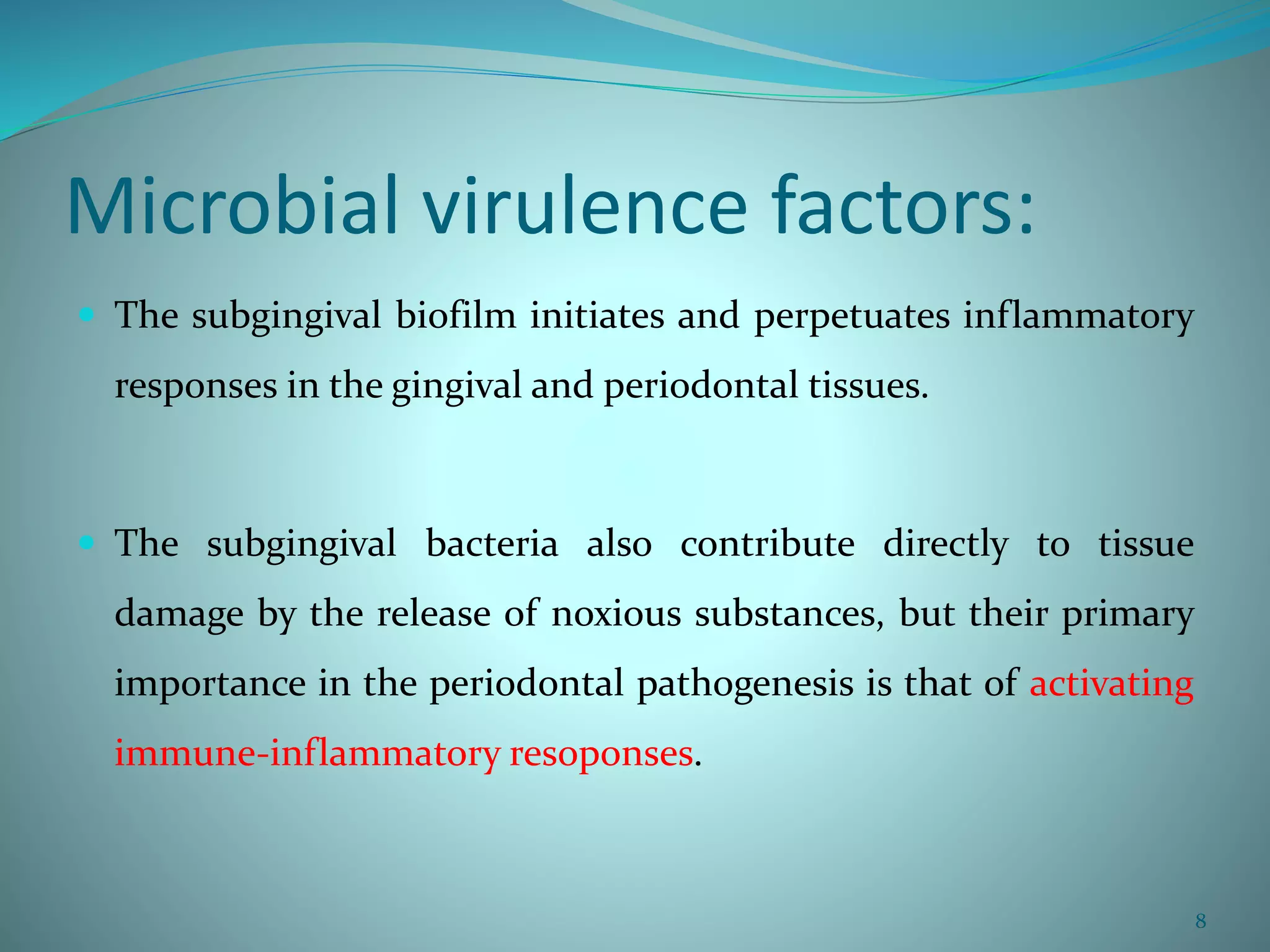 Immuno microbial pathogenesis of periodontal disease | PPTX