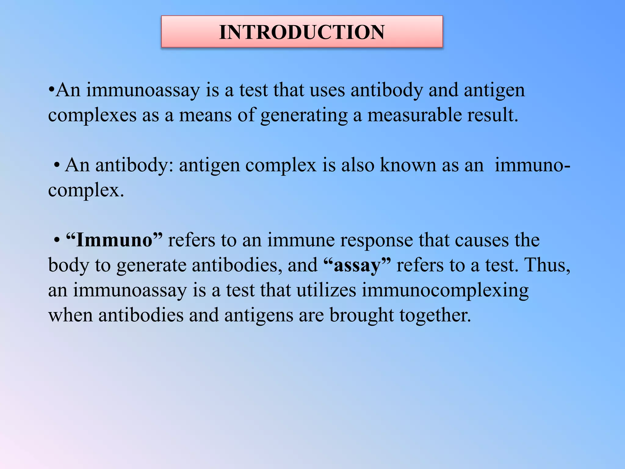 Immunoassay methods and their application in pharmaceutical analysis | PPTX