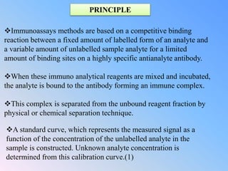 Immunoassay methods and their application in pharmaceutical analysis | PPTX
