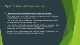 Immunoassay( theoretical basis and optimization of immunoassay) | PPTX