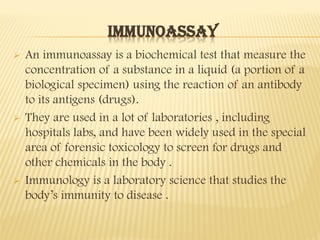 IMMUNOASSAY METHODS FOR THE Evaluation OF DRUGS | PDF