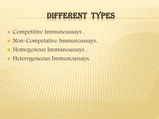 IMMUNOASSAY METHODS FOR THE Evaluation OF DRUGS | PPT