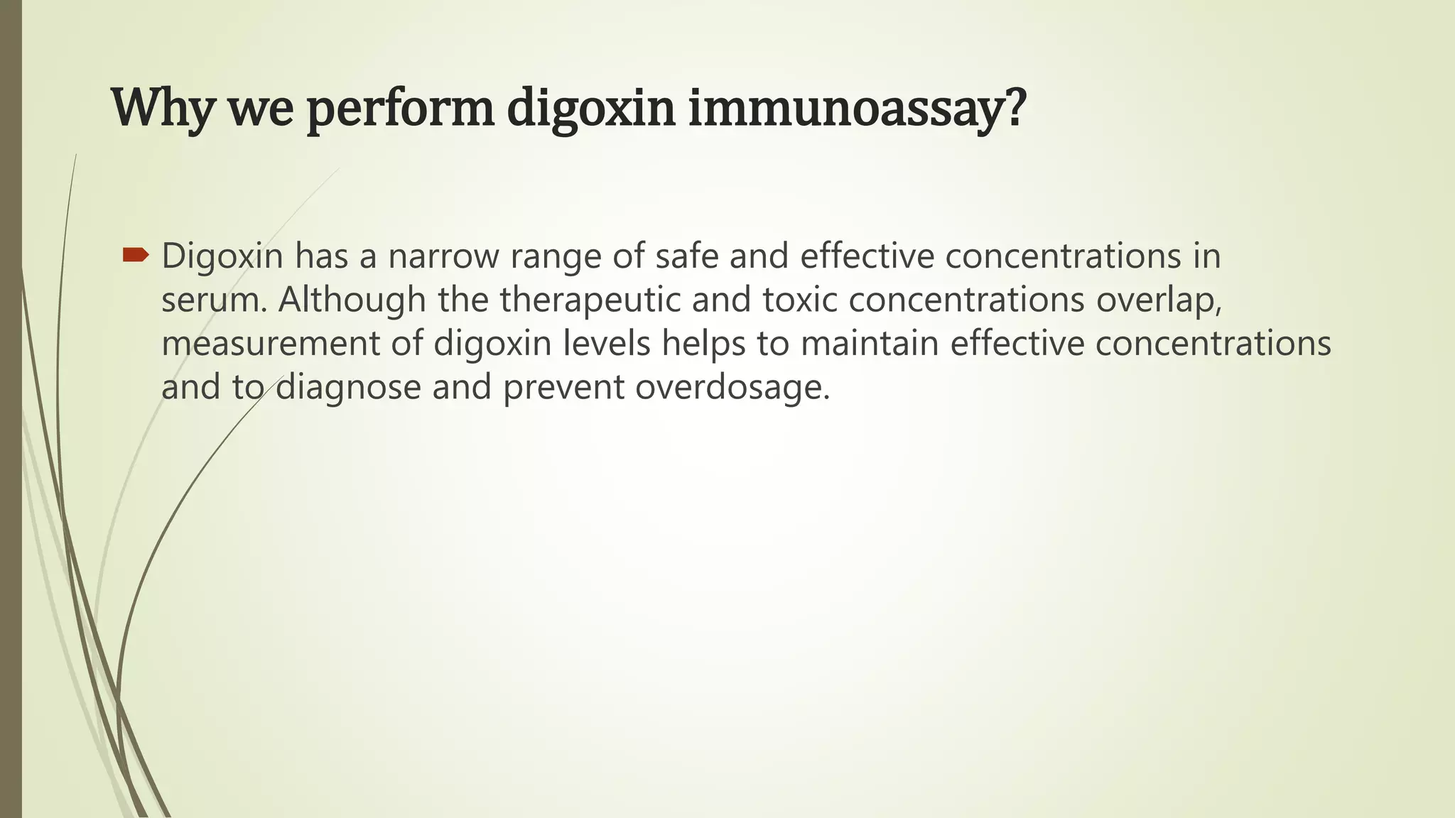 Immunoassay of digoxin | PPTX