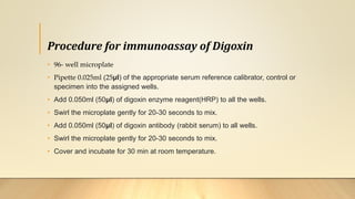 immunoassay of digoxin.pptx (analytical methods of immunoassay) | PPTX