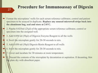 Immunoassay of digoxin | PPTX